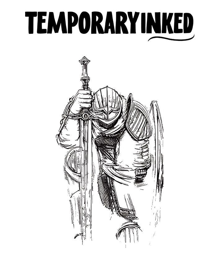 Knights Vow Tattoo - Semi-Permanent Tattoo | TemporaryInked.com ...